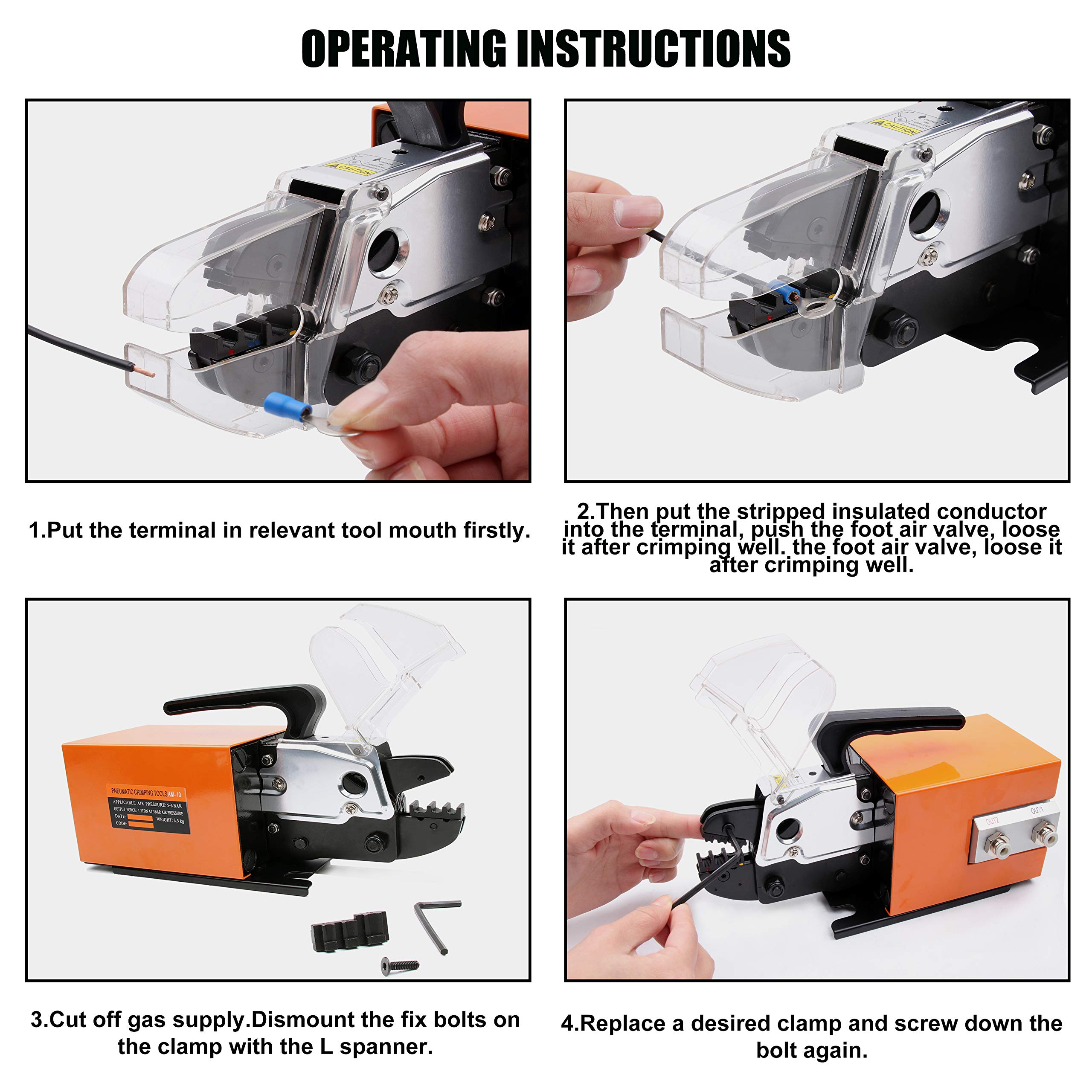 Mua Pneumatic Crimping Tool Am-10,Air Powered Wire Terminal Pneumatic ...