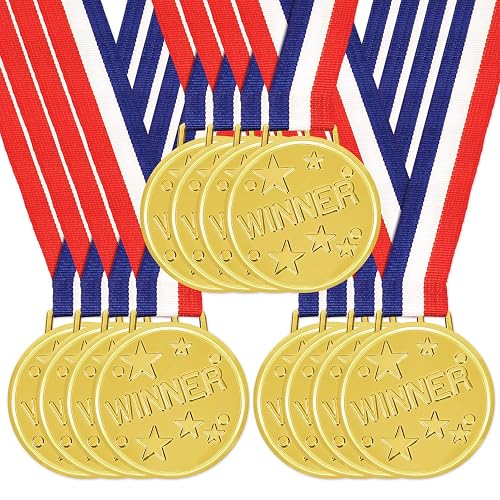 SONHPU 12 Pieces Metals Winner Gold Award Medals- 2 Inches Olympic ...