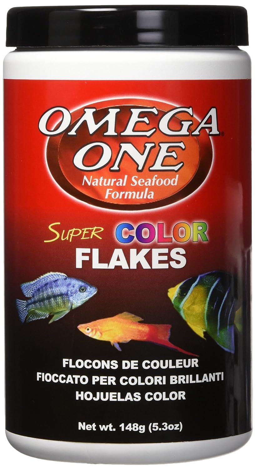 Omega One Super Color flake Tropical Fish Food 148g: Amazon.co.uk: Pet ...