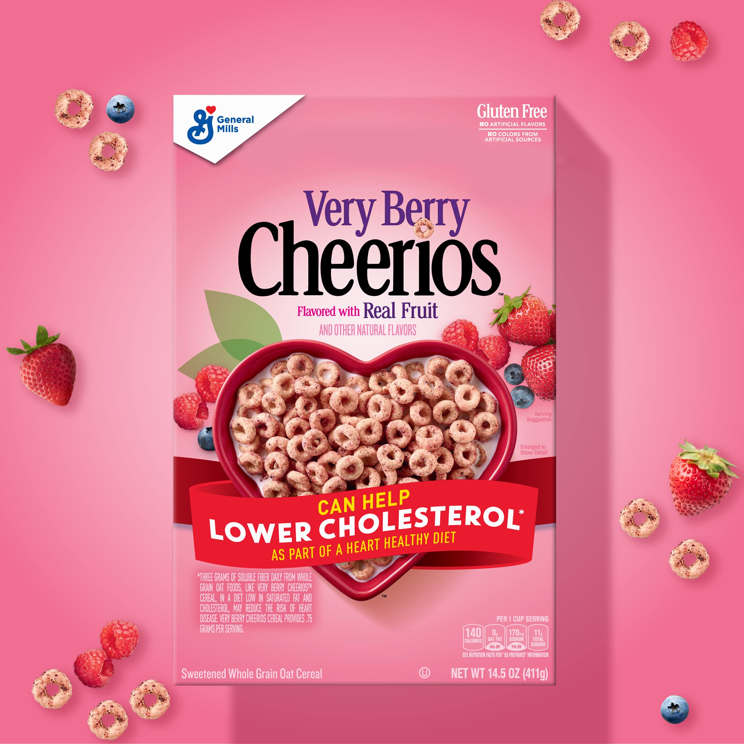 Mua Very Berry Cheerios, Heart Healthy Cereal, Family Size, 18.6 OZ ...
