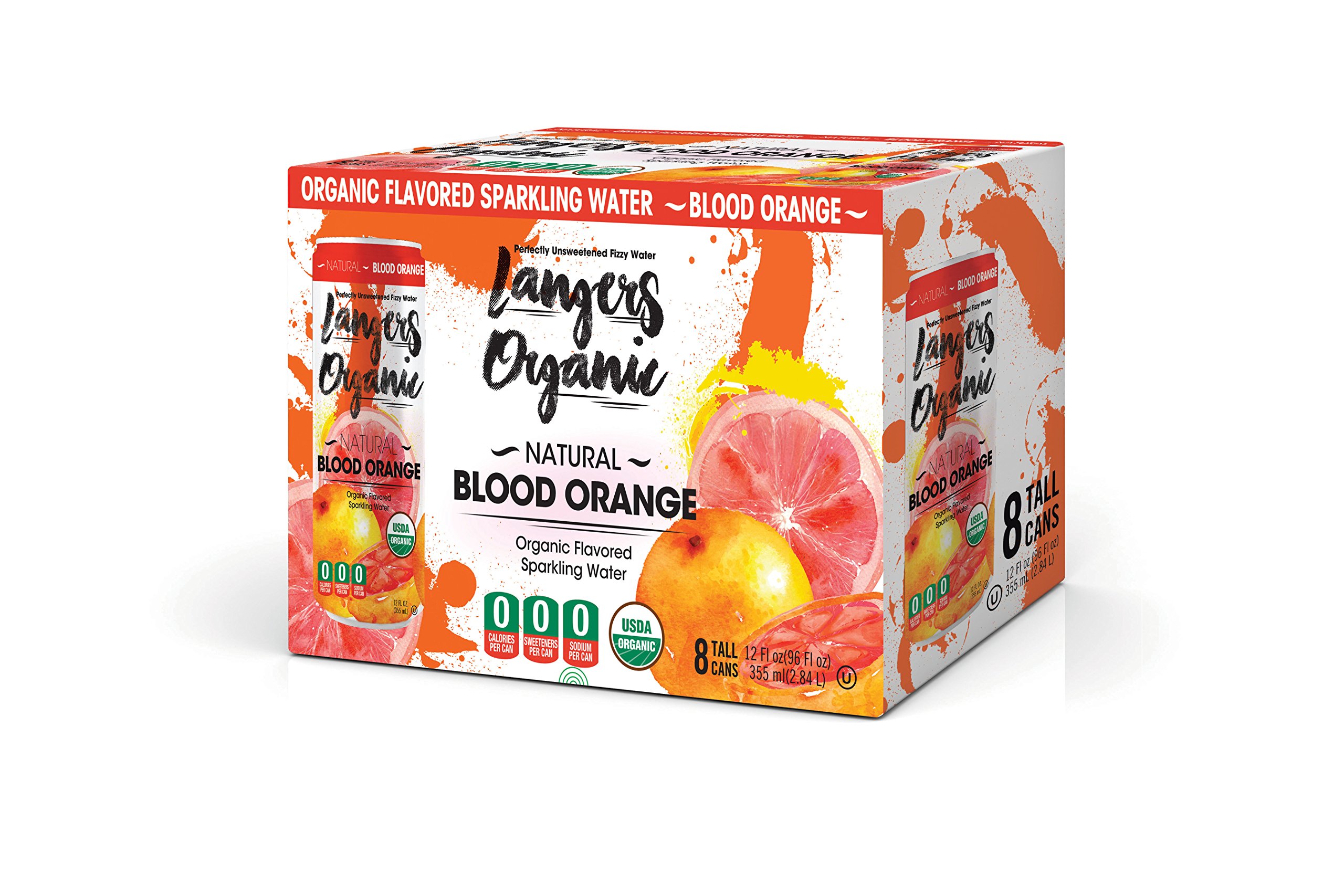 Langers Organic Flavored Sparkling Water, Meyer Lemon, 12 Ounce (Pack of 8): Amazon.com: Grocery ...