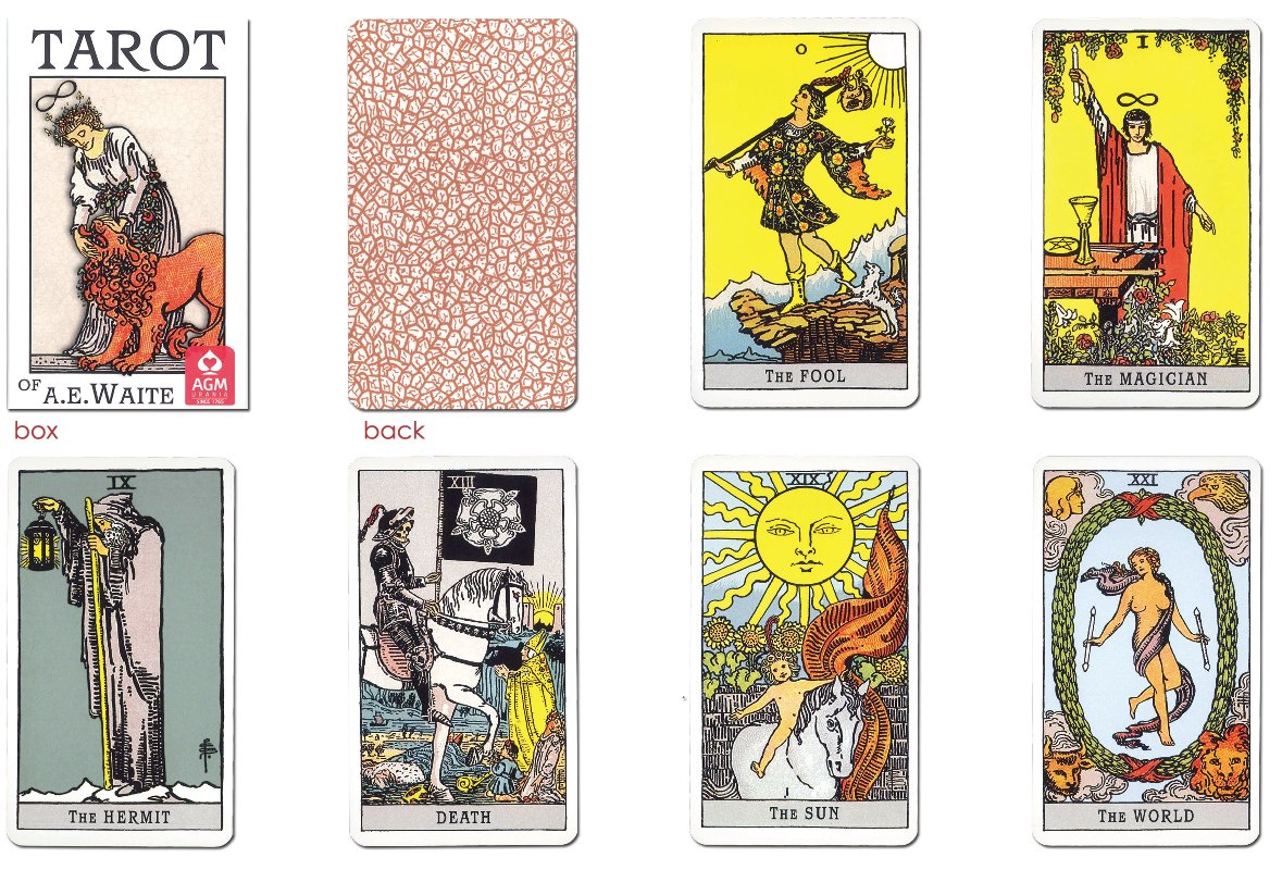 Mua Tarot Cards, Divination Telling, 78 Cards, Rider Standard, Arthur ...