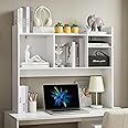 Amazon.com: Nromant Desktop Bookshelf, Wooden Desk Storage Hutch with 6 ...