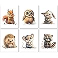 Amazon.com: Lavema Happy Baby Woodland Animals Nursery Decor - Posters ...