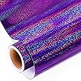 Amazon.com: GIRAFVINYL Purple Holographic Vinyl Permanent, Purple ...