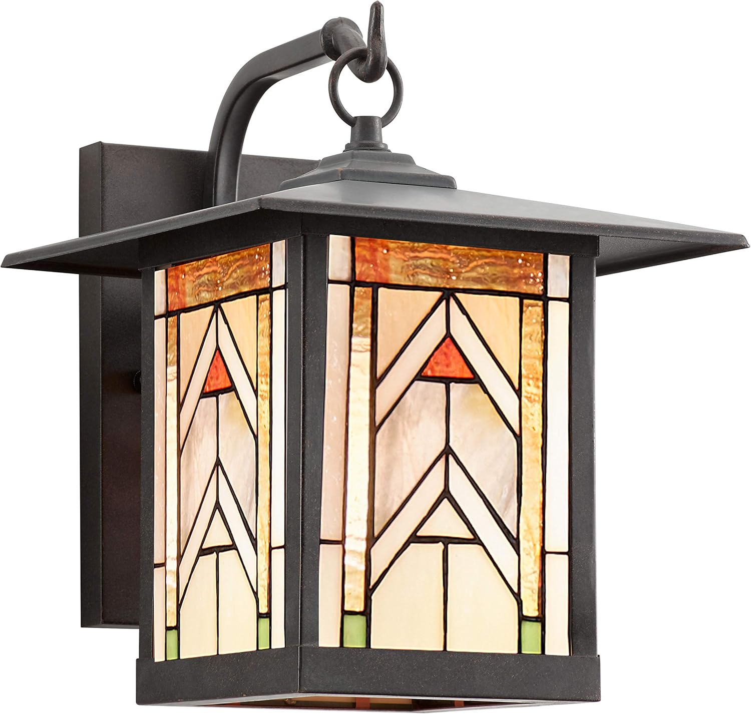 River of Goods 11.75 Inch High Mission Style Stained Glass Outdoor ...