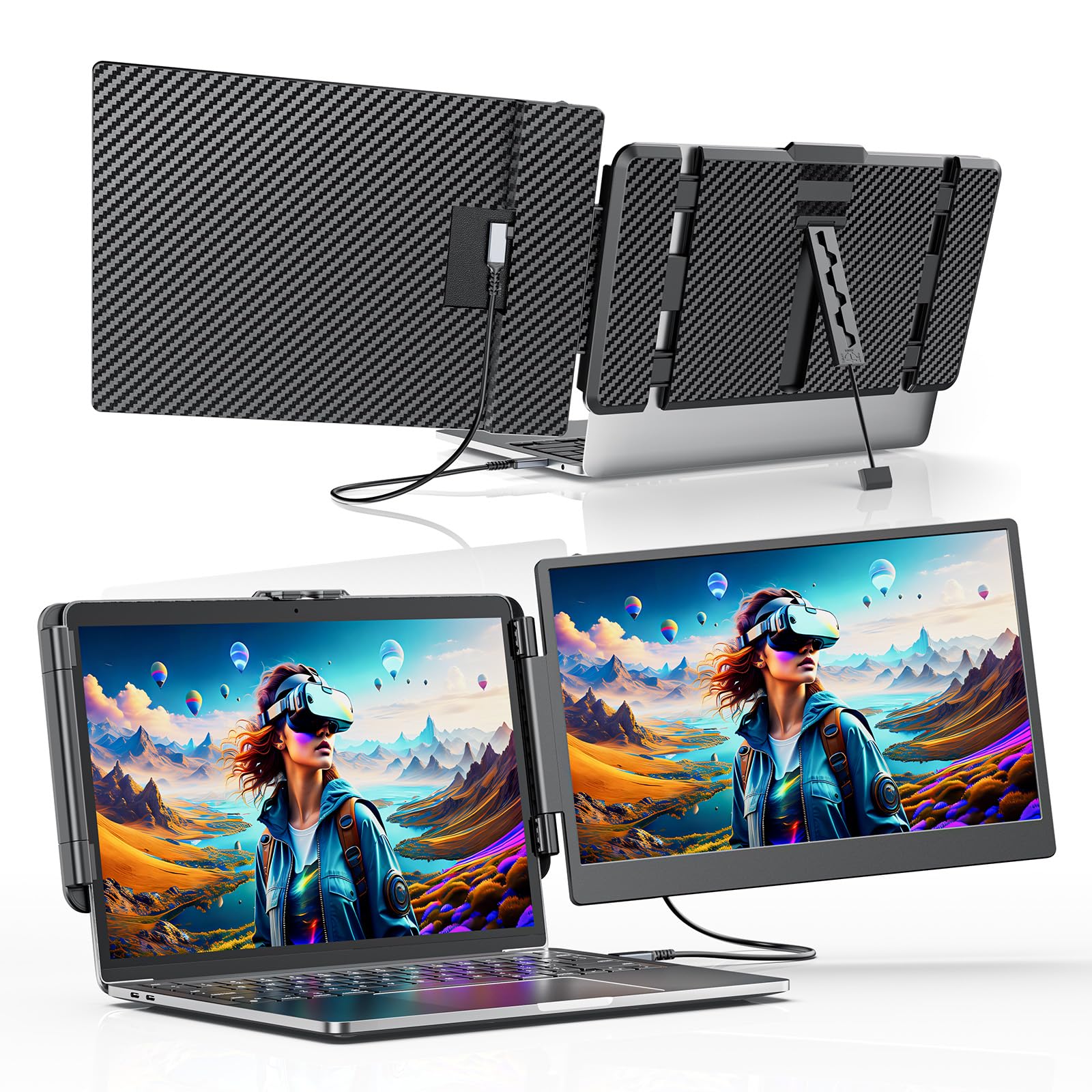 Mua Dual Display Double Monitor, 120%sRGB 75%NTSC Ultra Wide Color ...