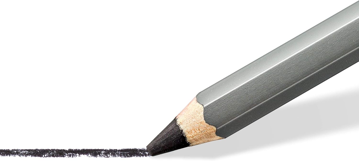 Staedtler Mars Lumograph Charcoal 100C-M Graphite Pencil Box 12 Grade M – BigaMart