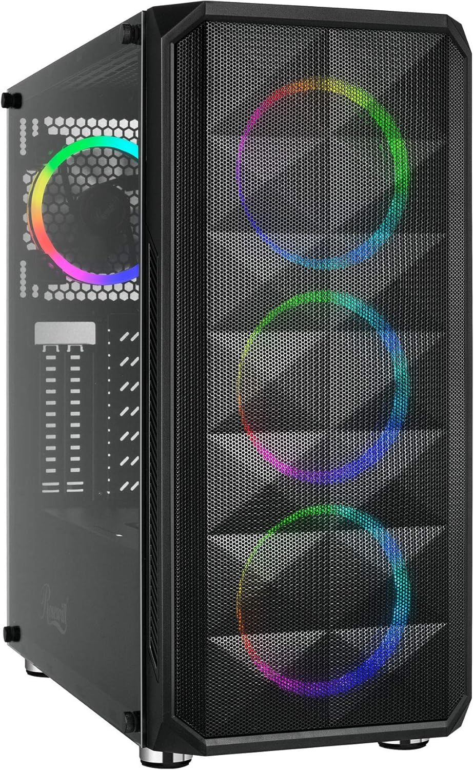 Amazon.com: Rosewill ATX Mid Tower Gaming PC Computer Case, Dual Ring ...
