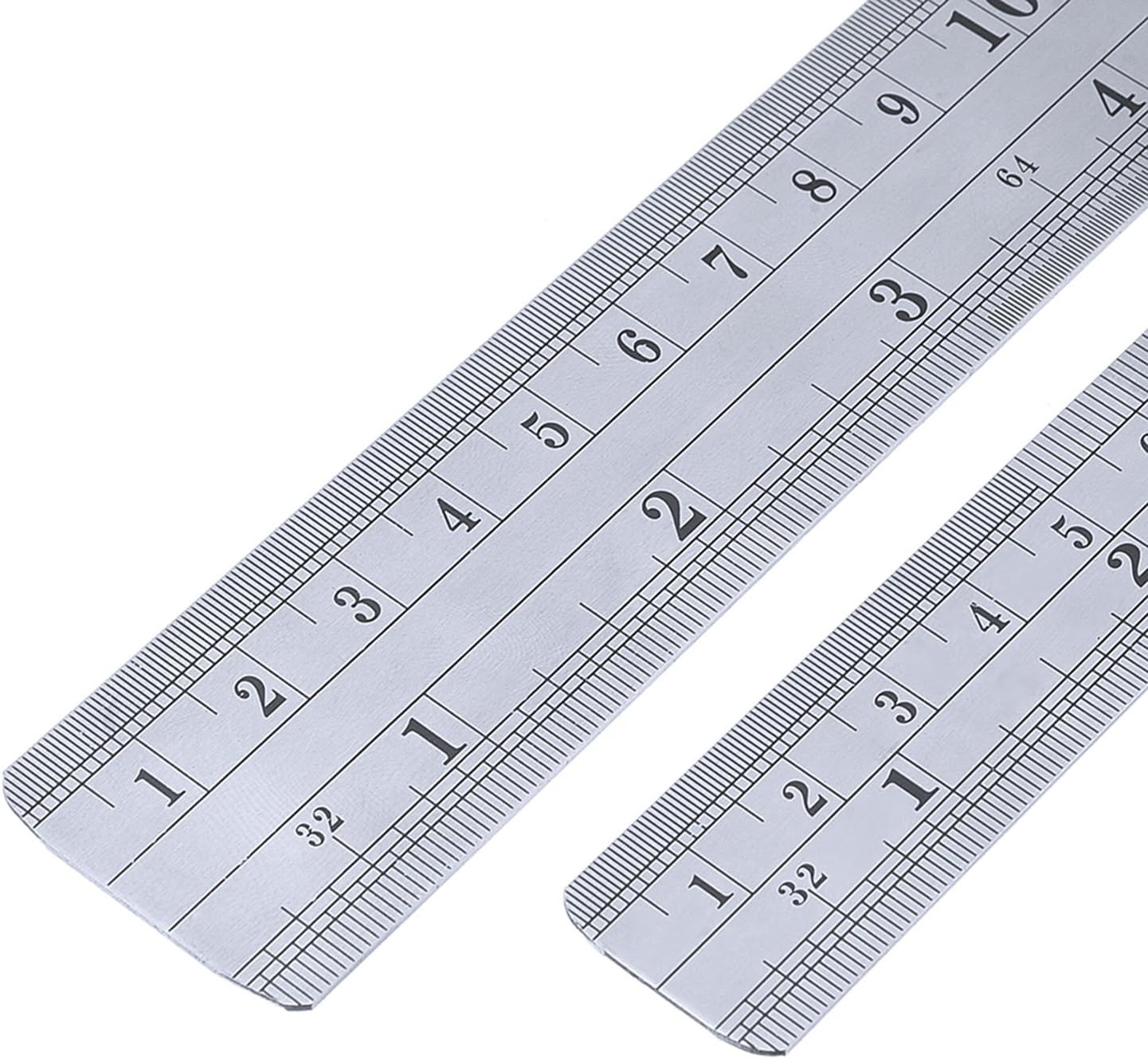 Stainless Steel Ruler Kit Metal Ruler with Conversion Table, 12 Inch ...