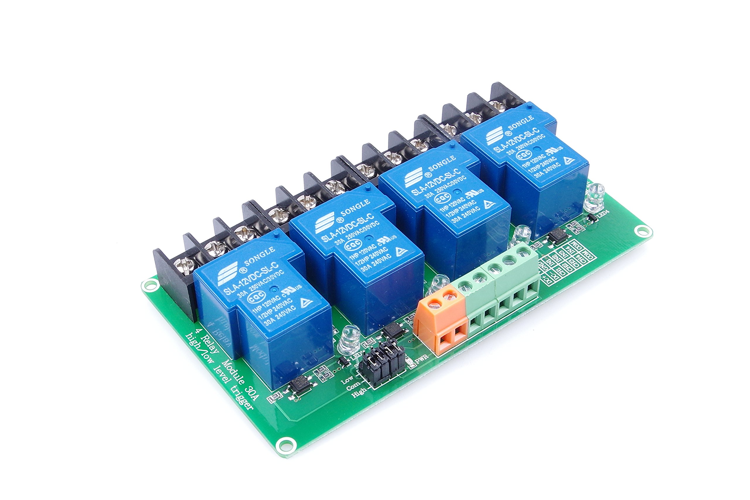 Buy KNACRO 4-Channel DC 12V Relay Module High Low Level Triggering ...