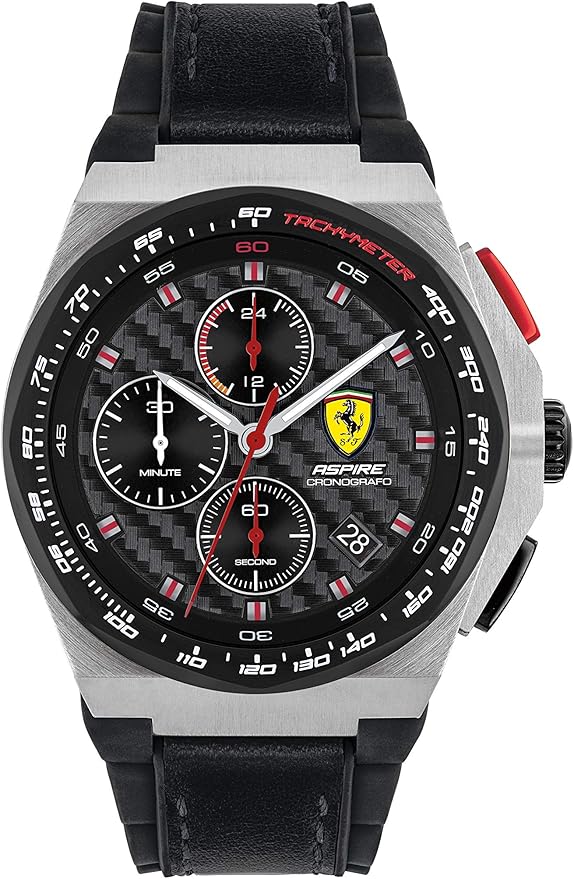 Scuderia Ferrari Men's Analog Quartz Watch with Leather Strap 830791 ...