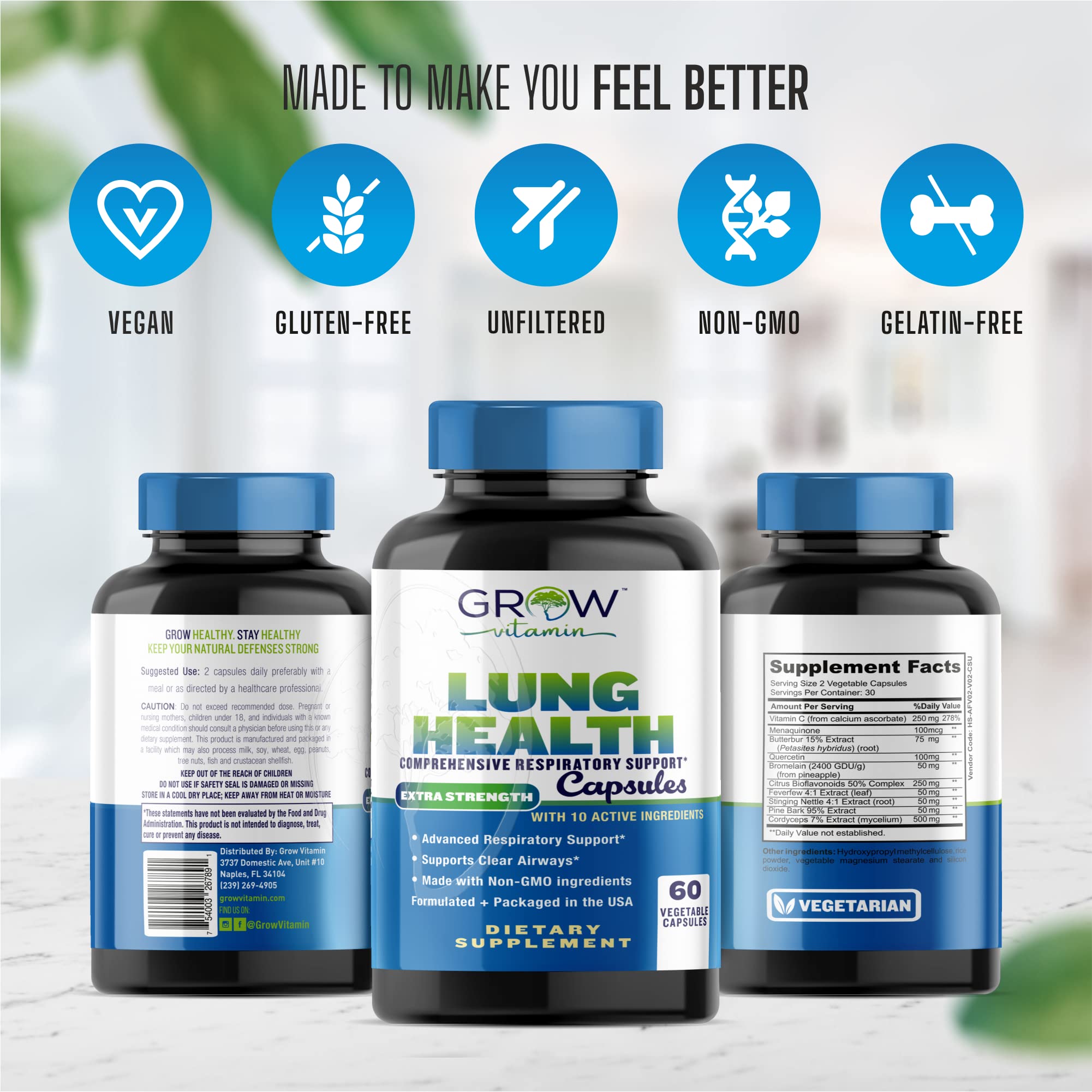 Mua grow vitamin Lung Health, Respiratory Support Supplement, Lung ...