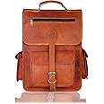 Amazon.com: Brown Leather Rucksack by Leather Native – Vintage Backpack ...