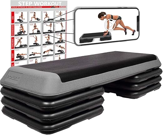 Step professionel XXL - Fitness, Aérobic, Cardio-training / 3 niveaux ...