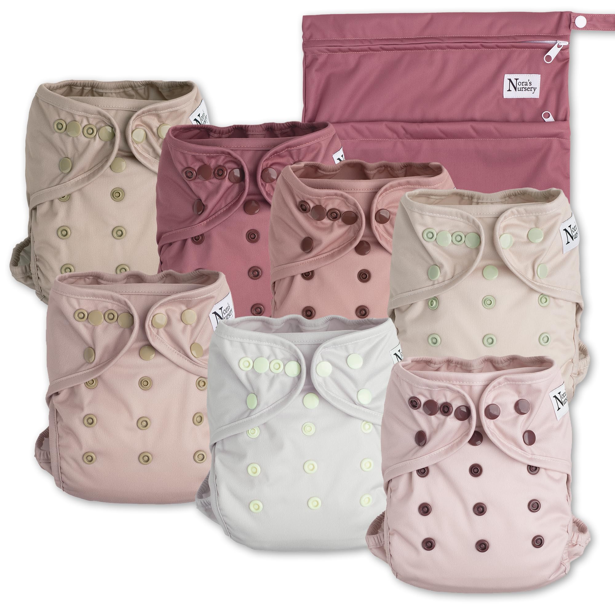 Nora's Nursery Cloth Diaper Cover, Reusable Cover with Snap Closure ...