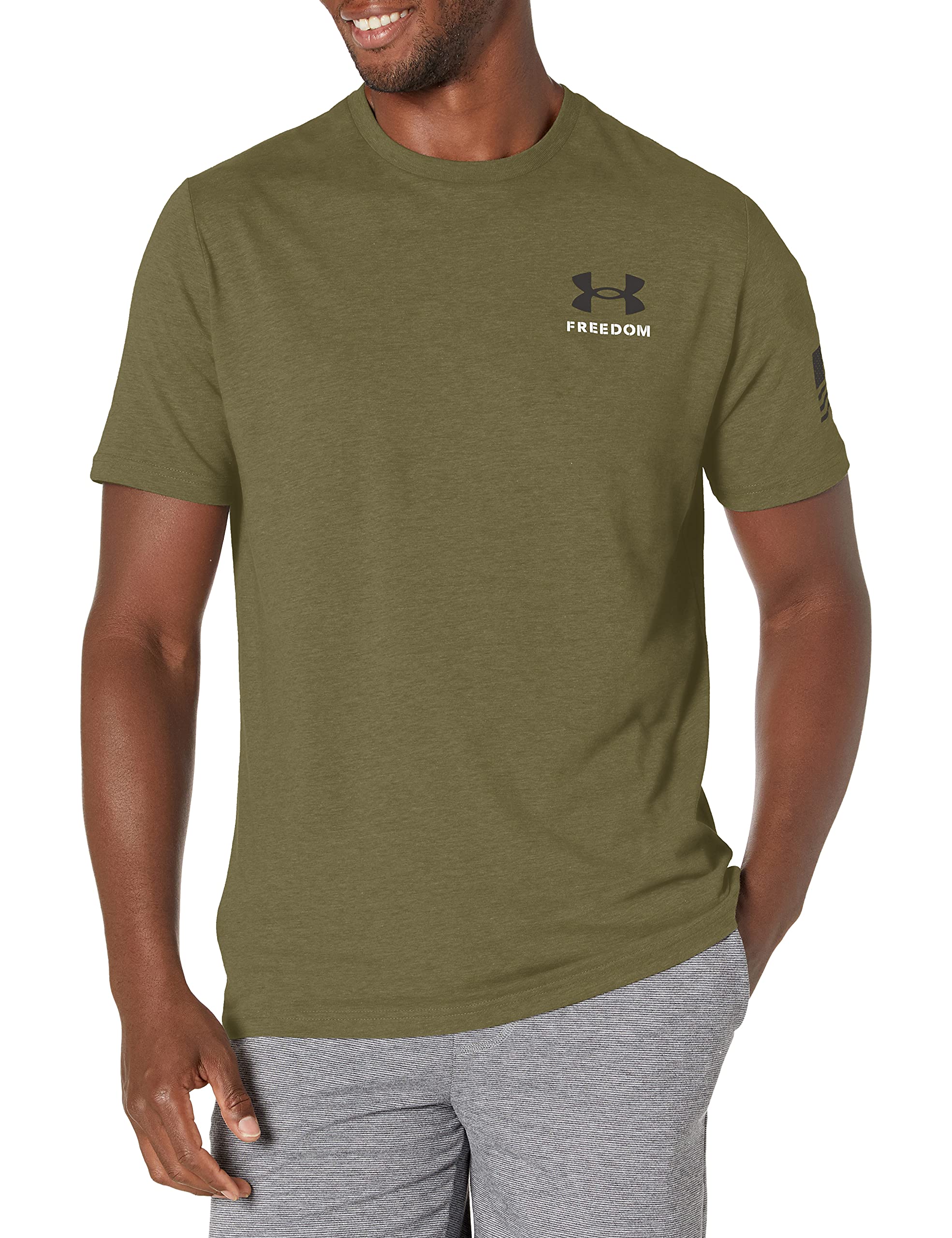 Under Armour Men's New Freedom Banner T-Shirt, Marine Od Green (390 ...