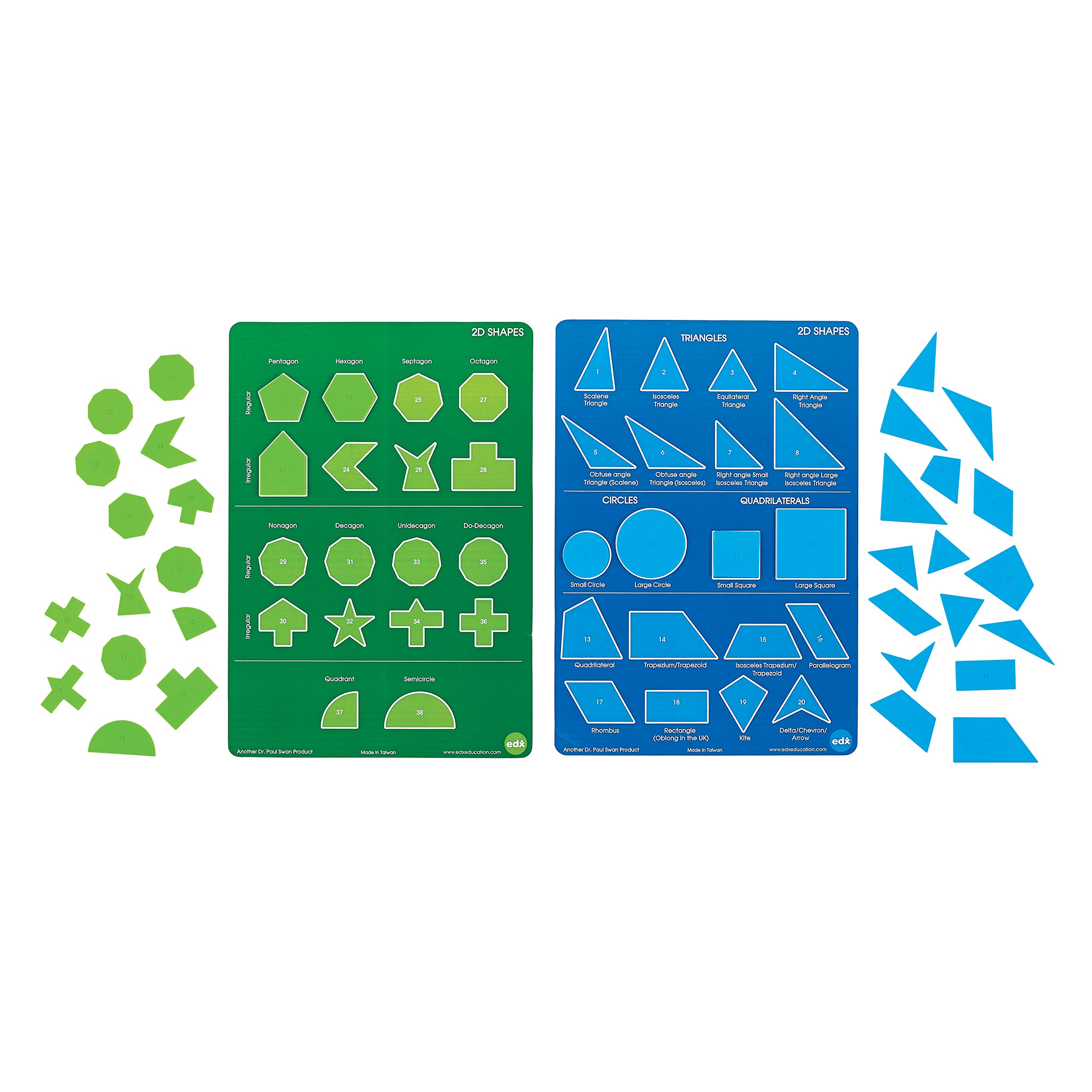 edx Education 2D Shapes Set - Learn Regular and Irregular Shapes - 152 ...