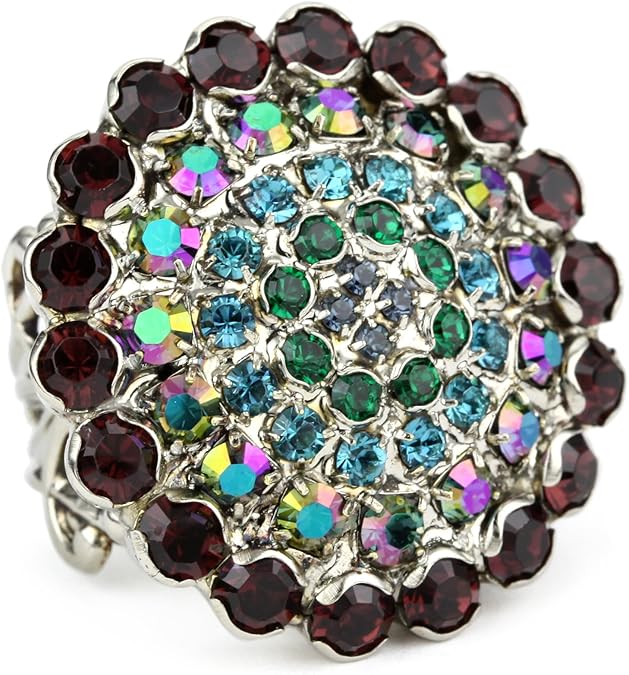 Amazon.com: Sorrelli "Emerald City" Bold Crystal Starburst Adjustable ...