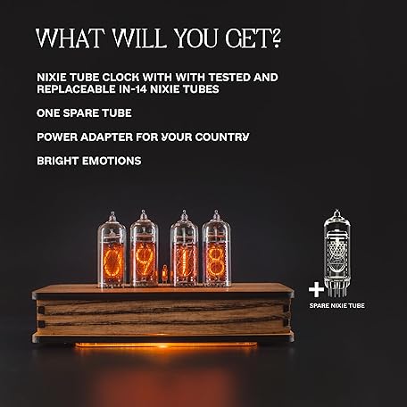 Mua Nixie Star Real Nixie Tube Bulb Clock Bundle with Spare IN-14 Nixie ...