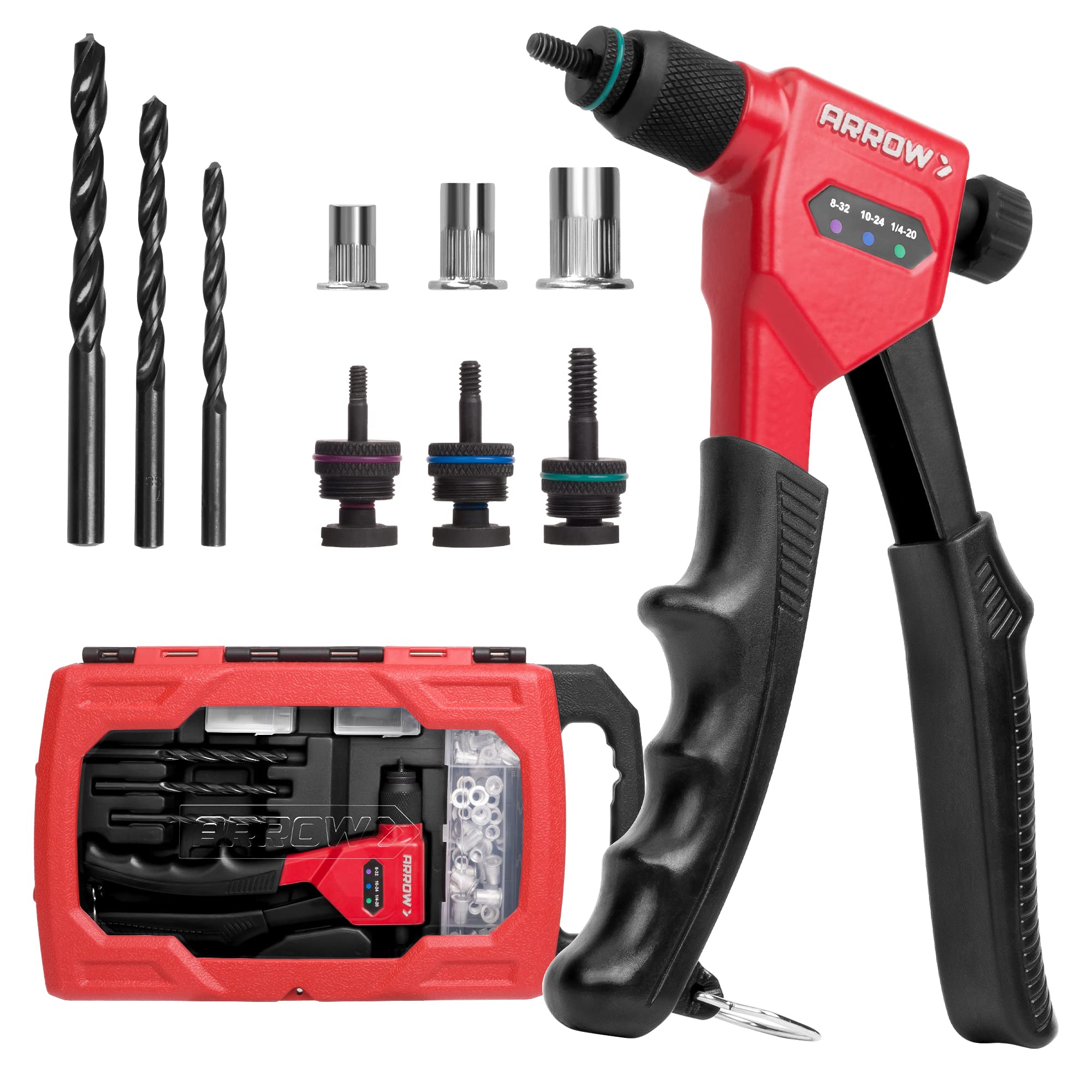 Arrow Rivet Nut Tool, 8" Rivet Nut Gun Kit Designed for Tight Space ...