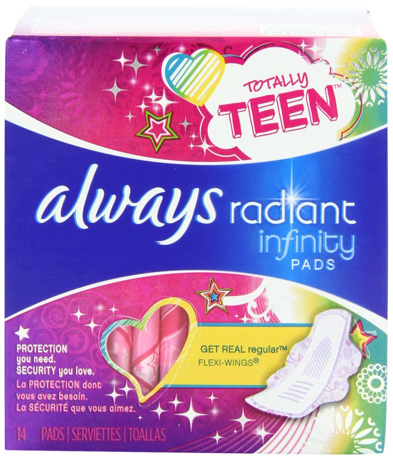 Buy Always Totally Teen Always Radiant Infinity Pads (14 Count) Online ...