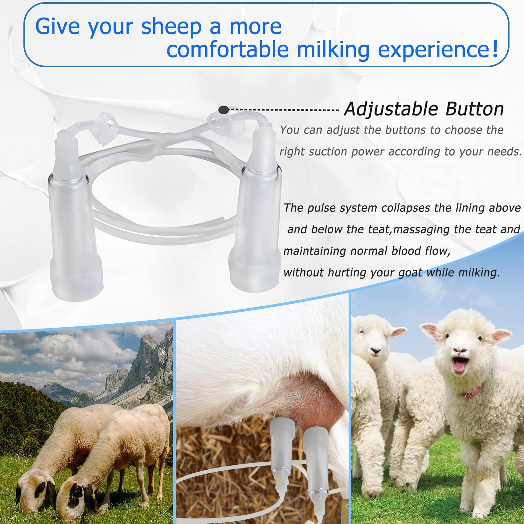 Mua Goat Milking Machine 3L, Automatic Pulsation Vacuum Pump Milker ...