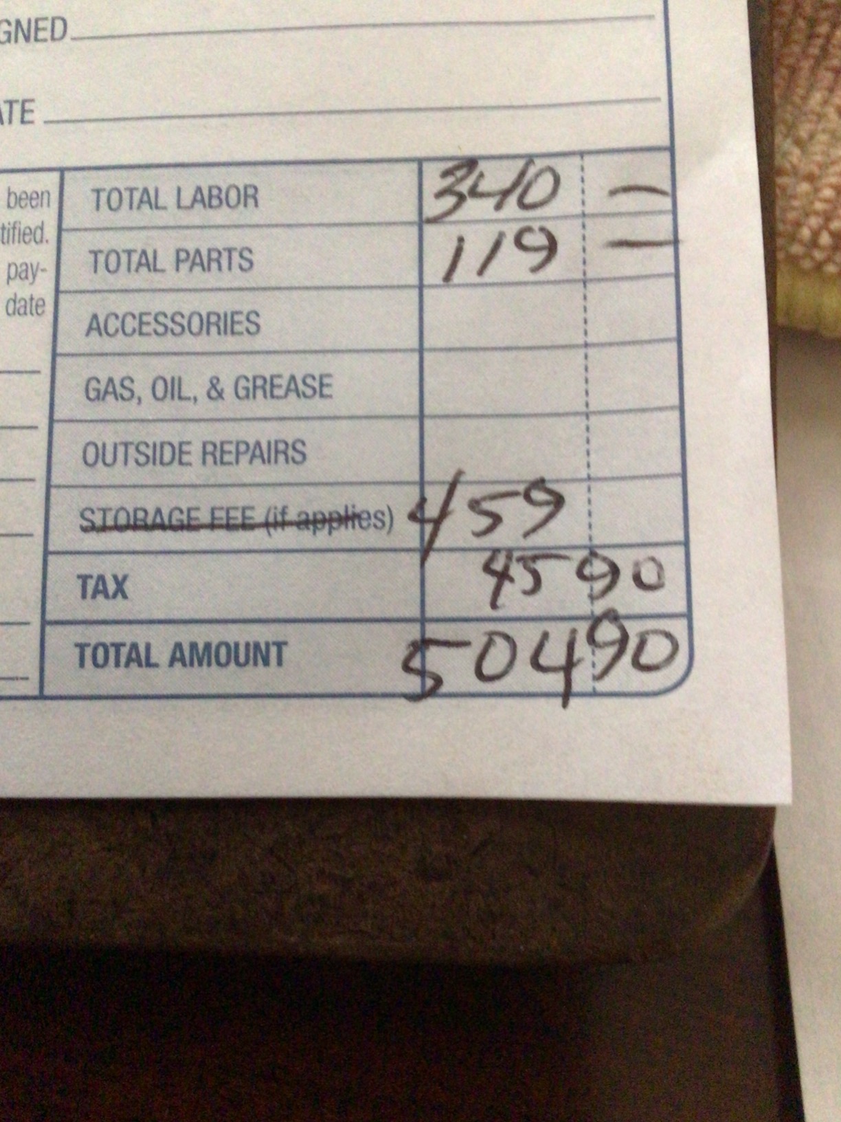 $3/mo - Finance Adams Garage Repair Order Forms, 8.5 x 11.44 Inches, 3 ...