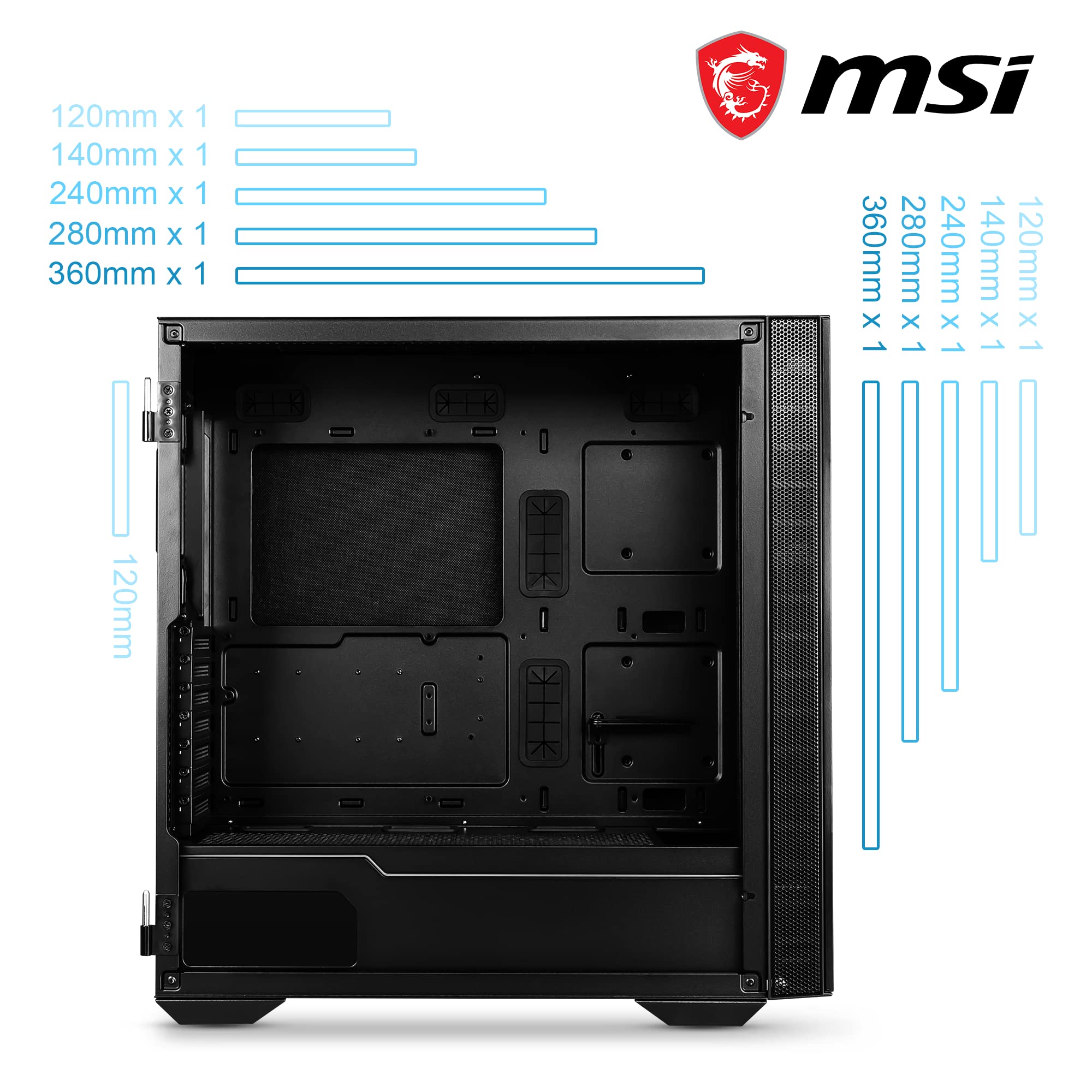 Mua MSI MPG QUIETUDE 100S Mid-Tower PC Case - Tempered Glass & Sound ...
