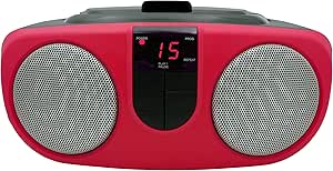 Amazon.com: Sylvania SRCD243M-RED Portable Cd Player with Am/FM Radio ...