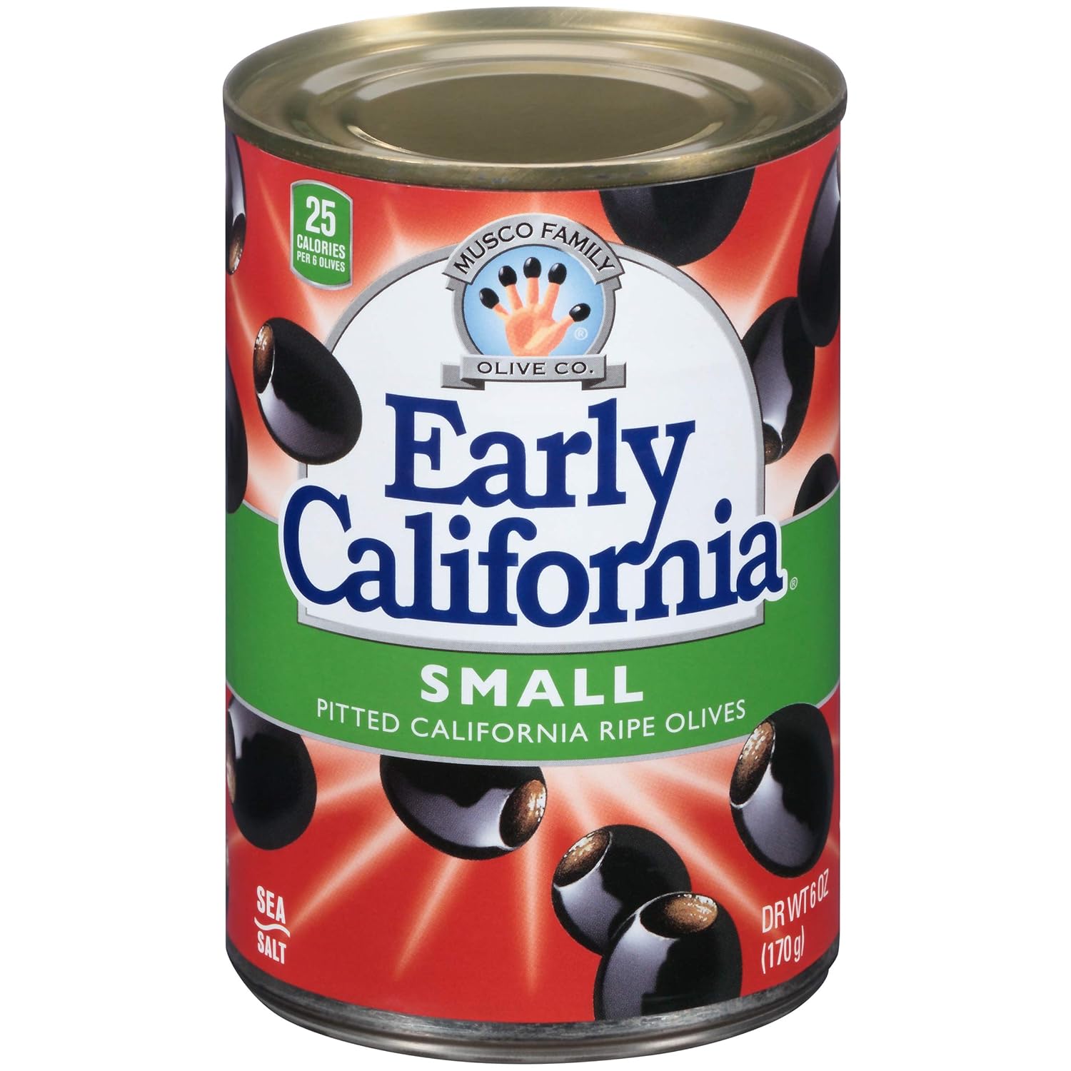 Amazon.com : Early California 6 oz. Ripe Pitted Small Black Olives, 12 ...