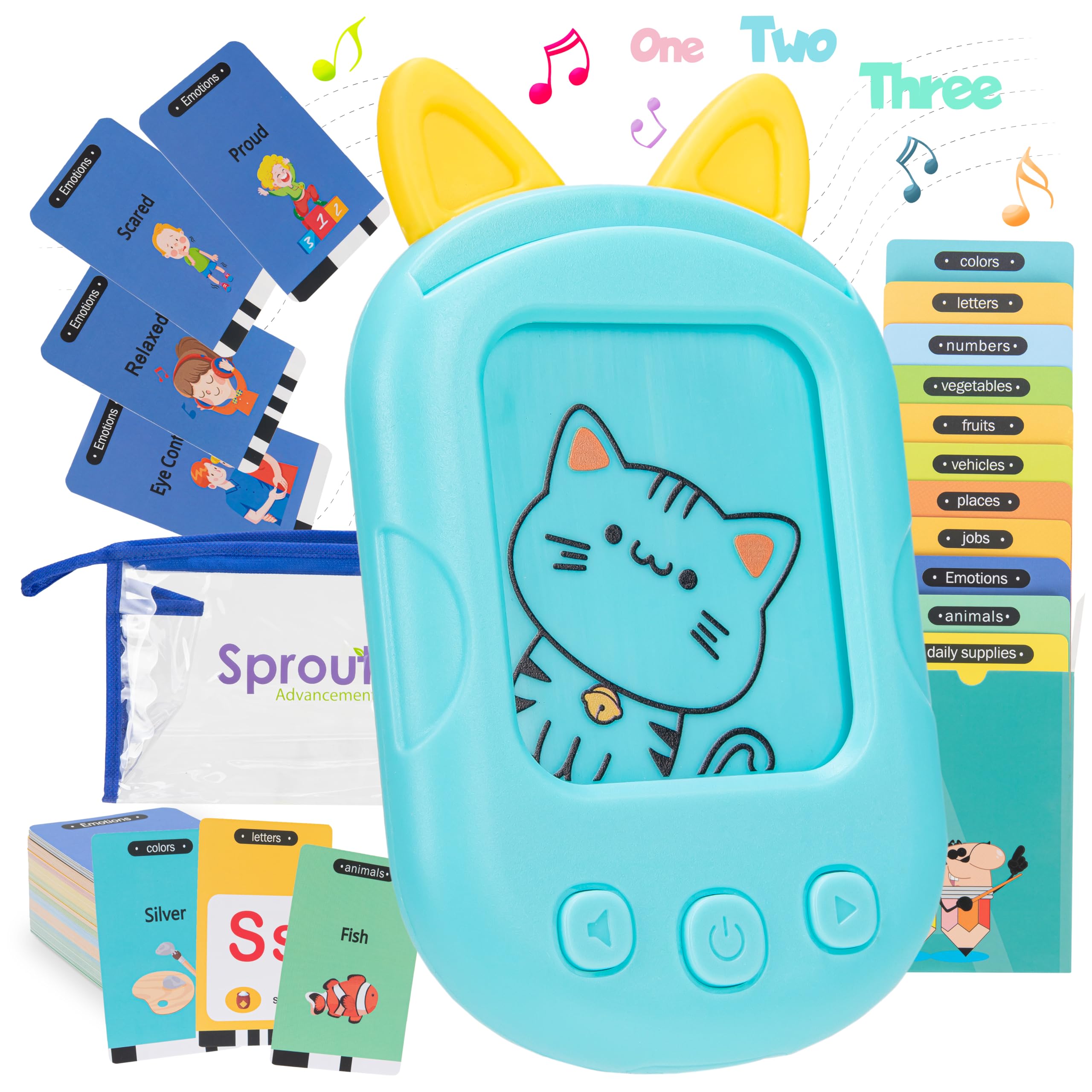 Talking Flash Cards for Toddlers | New Slim Design Waterproof Bag ...