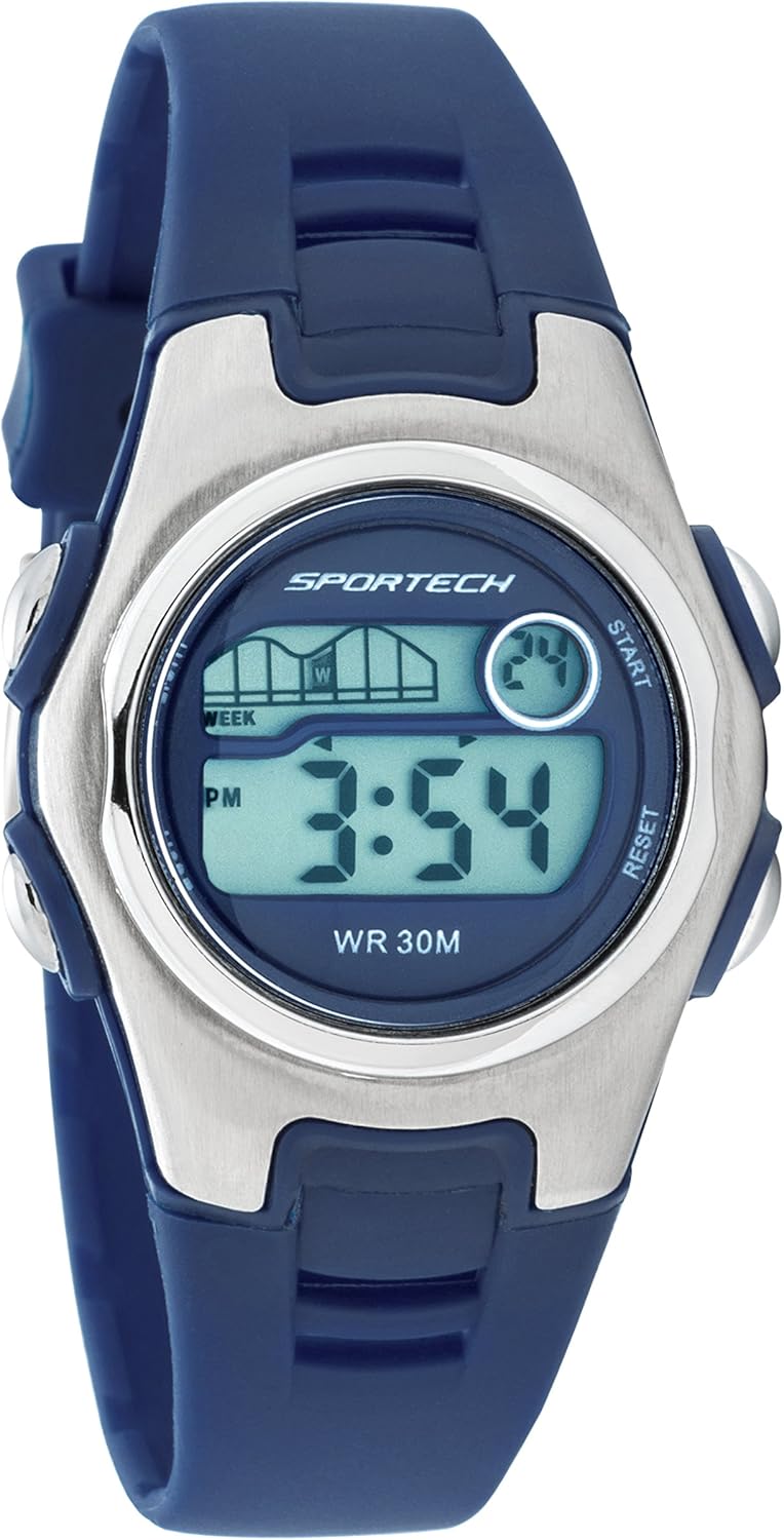 Sportech Women's | Classic Blue Digital Water Resistant Sport Watch ...