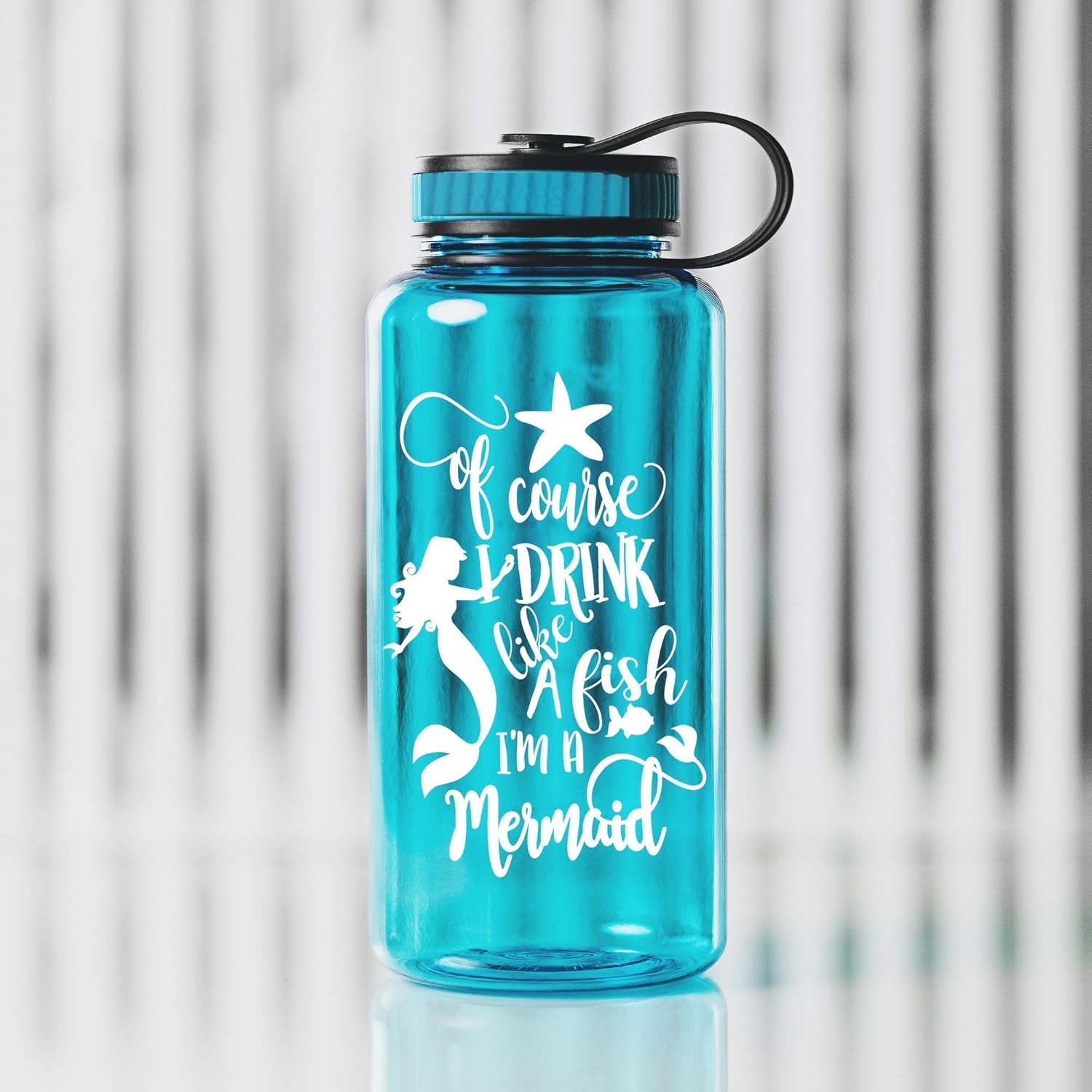 Amazon.com: Of Course I Drink Like a Fish I'm a Mermaid Water bottle 32 ...