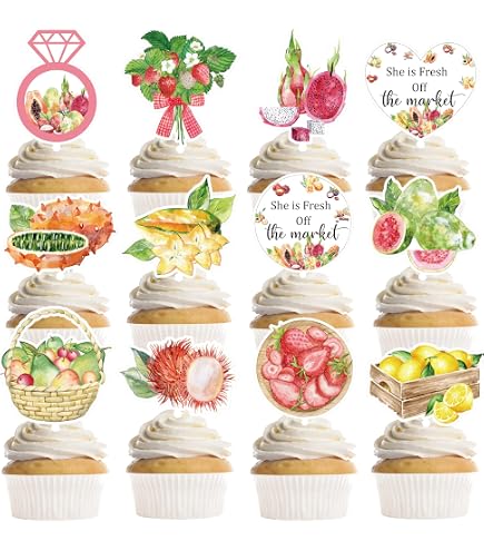 Gâteau Aux Fruits Off The Market Bridal Shower Wildflower Cupcake ...