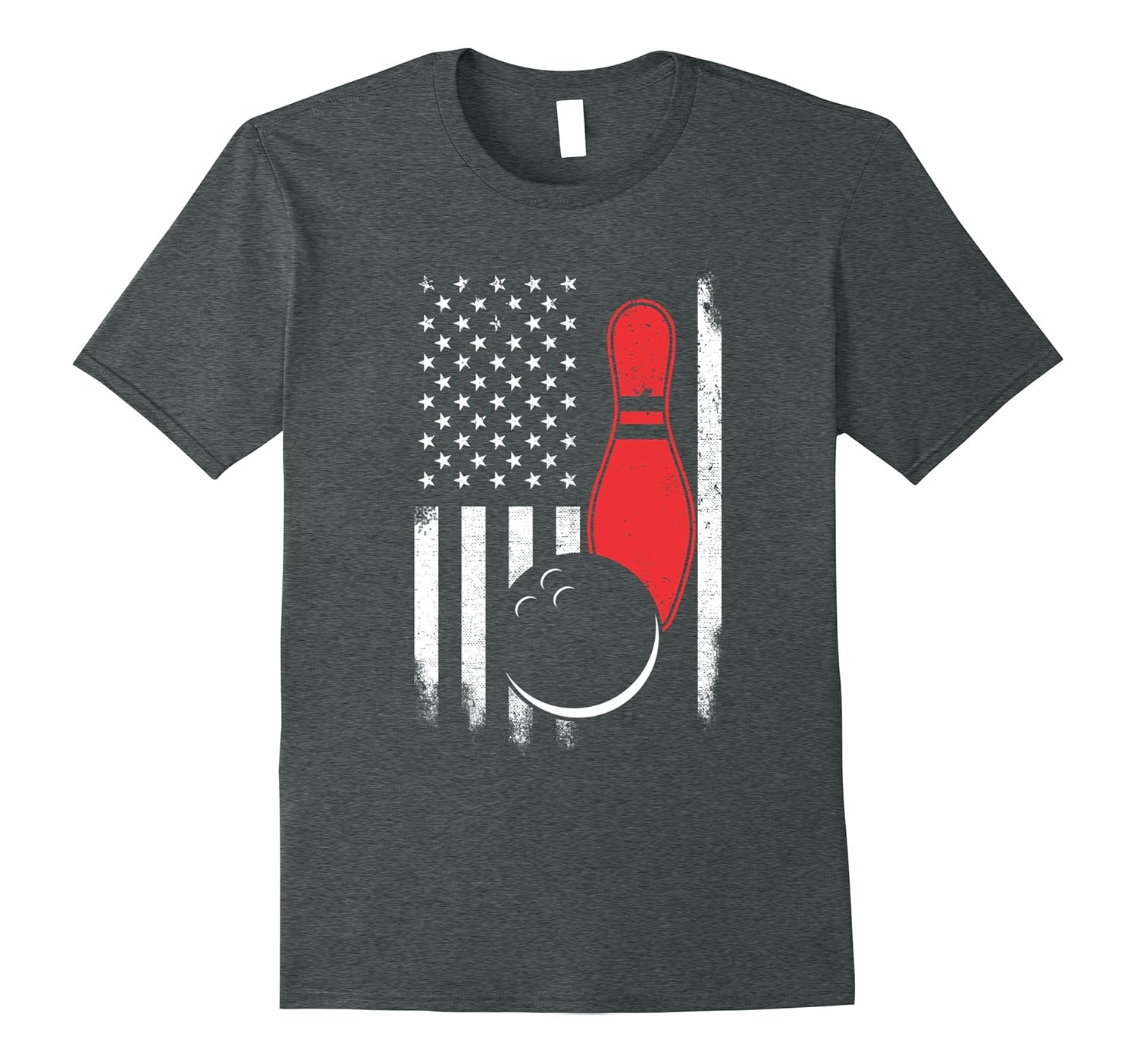 Bowling T Shirts – Bowling American Flag T-Shirt-CD – Canditee
