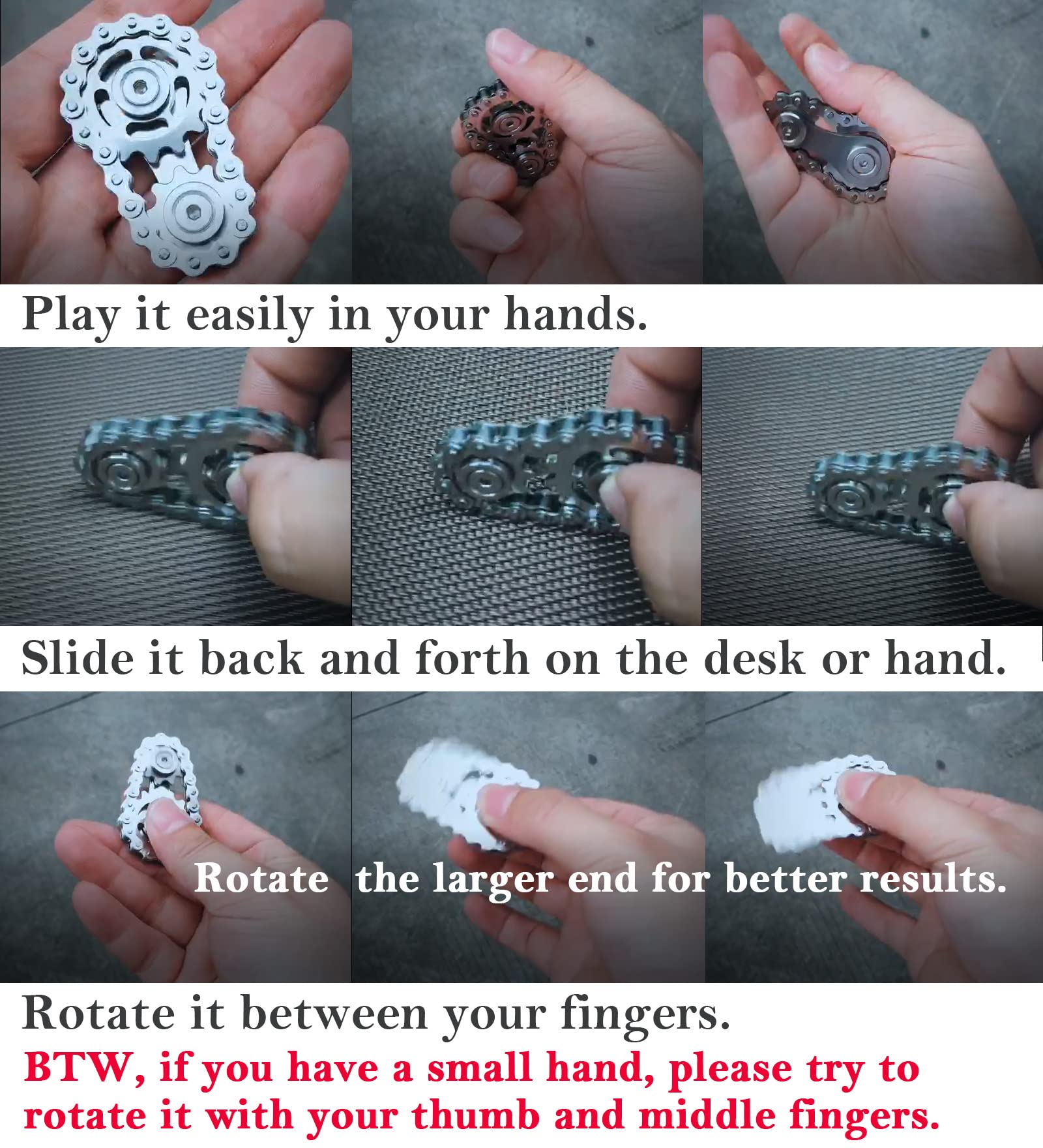 Mua Sprocket Fidgets Chain Stainless Steel Fidget Cube Gears Linkage ...