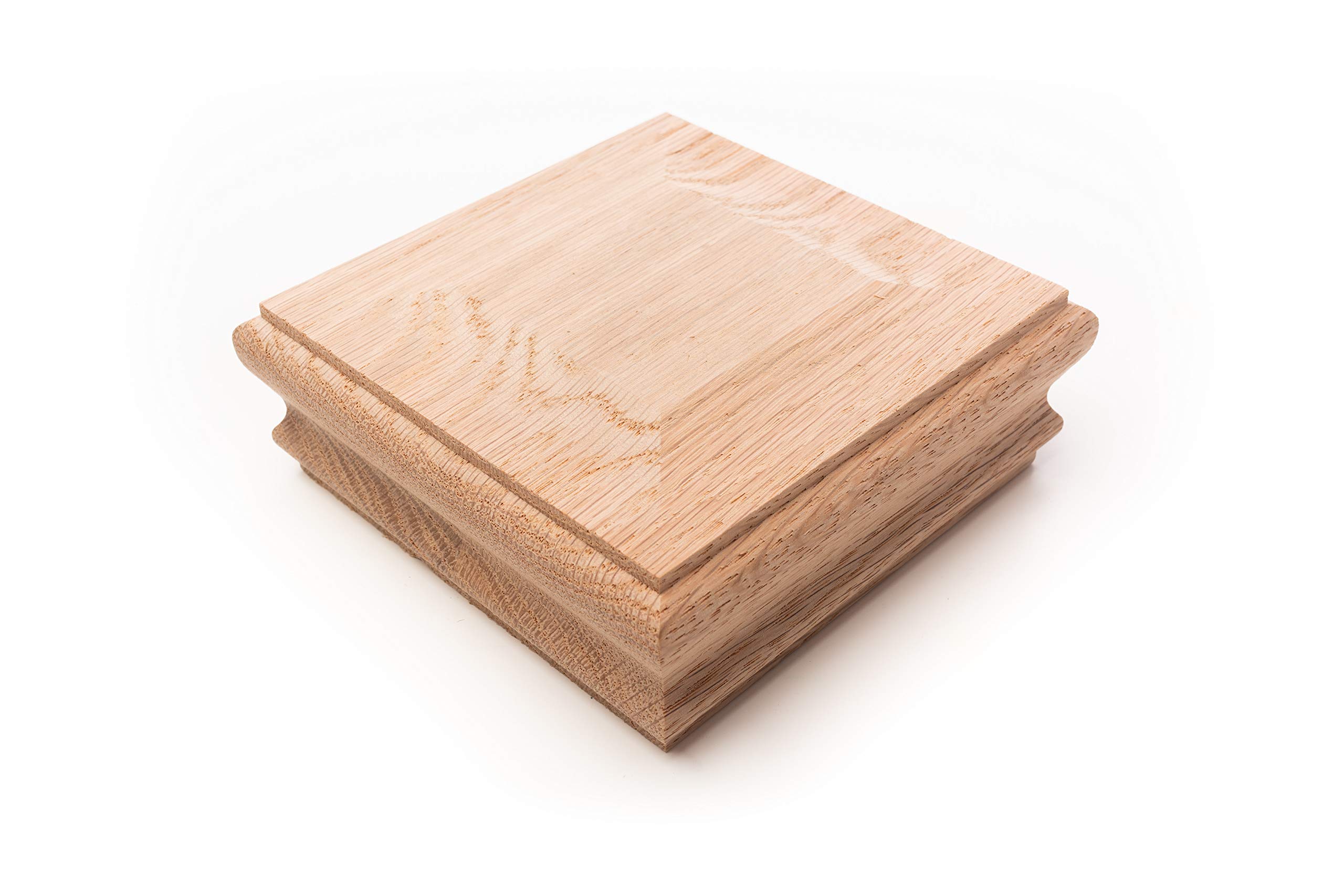 Generic Classic Red Oak Newel Post Cap Will fit Over 3 12 x 3 12 Post (Interior) for sale | Las ...