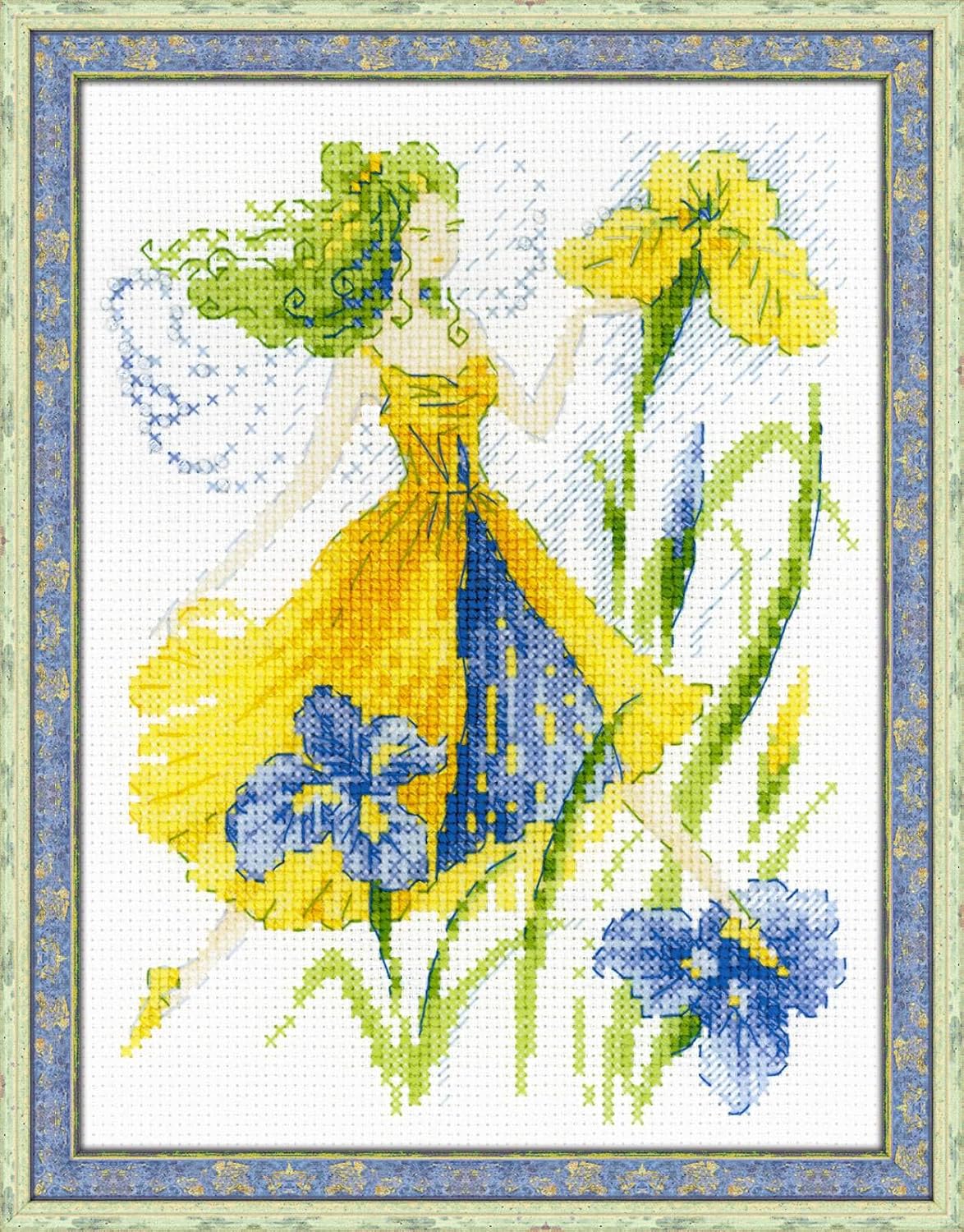 Amazon.com: RIOLIS Sunny Day Fairy Cross Stitch Kit-6"X8" 14 Count