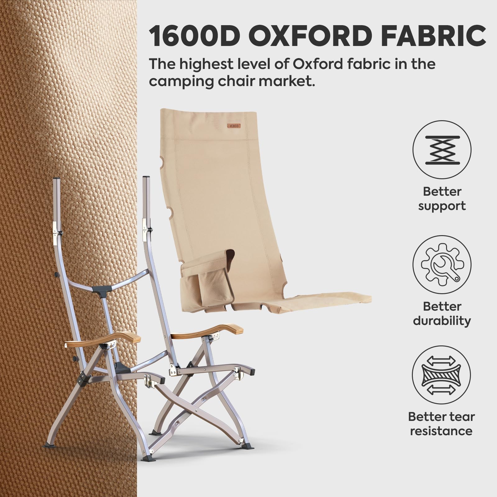 Mua Low Mode Adjustable Camping Chairs for Adults Heavy Duty, Foldable ...