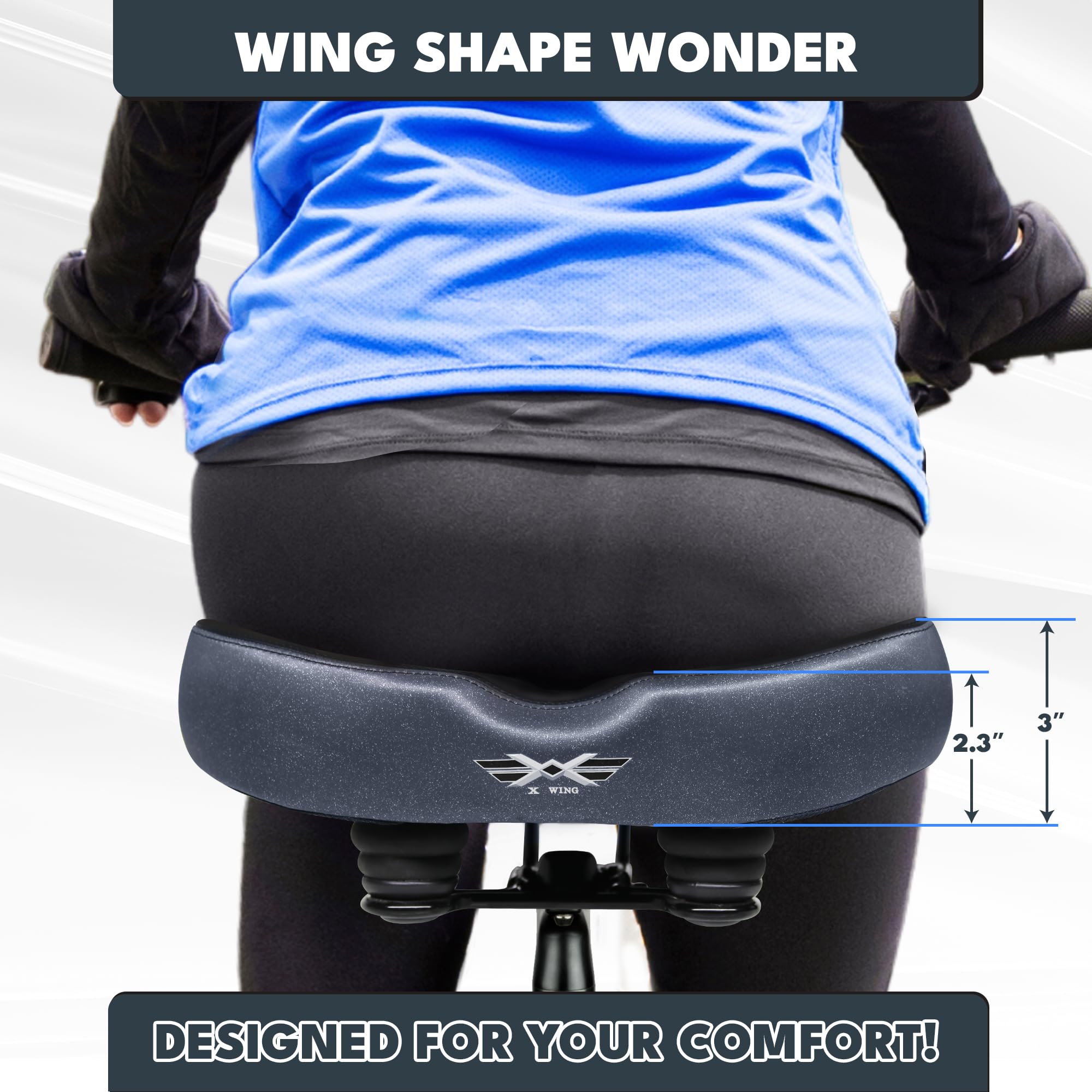 Mua X WING New-Age Noseless Bike Seat Cushion for Men & Women - Extra Padding & Wide - Suitable ...
