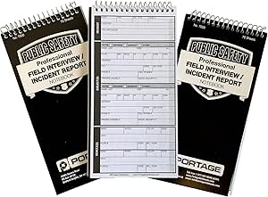 Police Field Interview Notebook, Pack of 3 : Amazon.ca: Office Products
