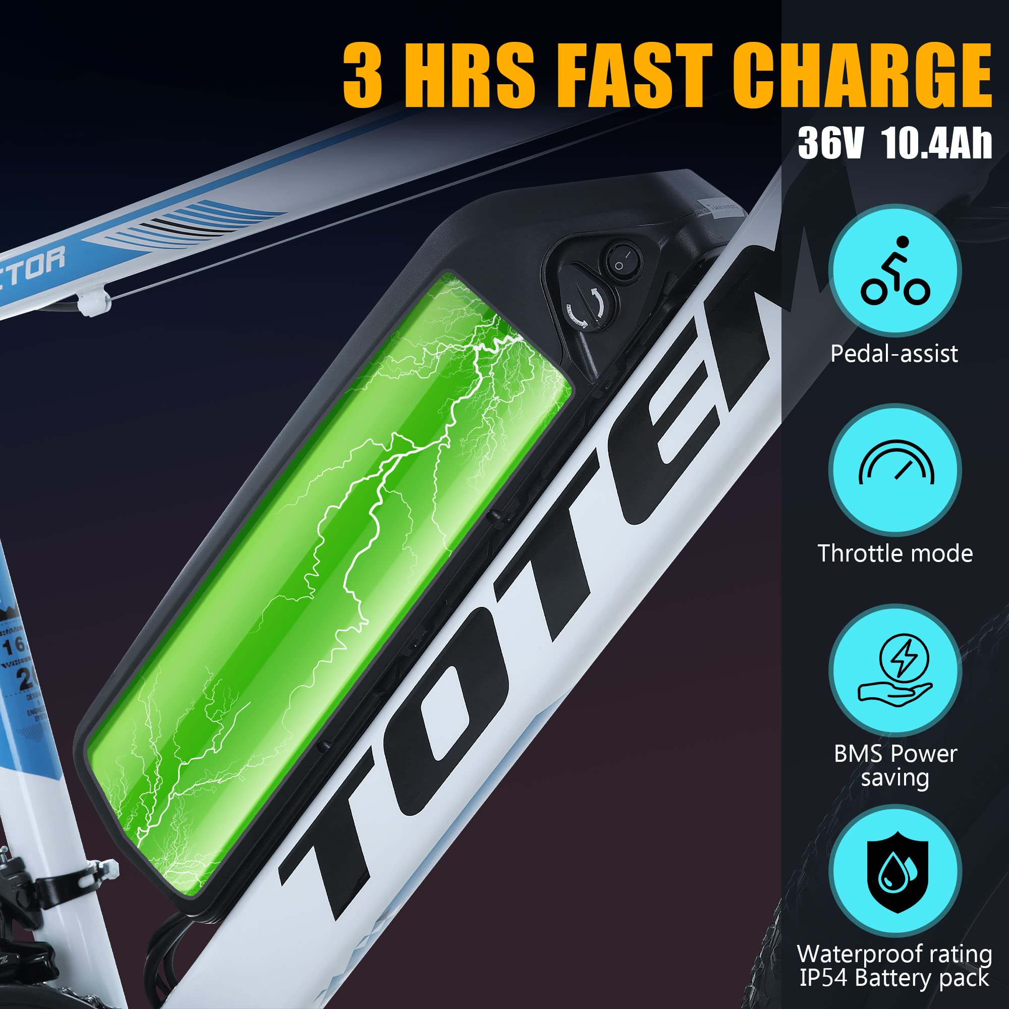 Mua Totem Electric Bike for Adults 26”, Mountain Ebike 350W Motor ...