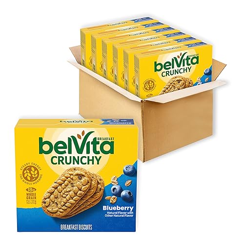 belVita Blueberry Breakfast Biscuits, 30 Total Packs, 5 Count(Pack of 6 ...