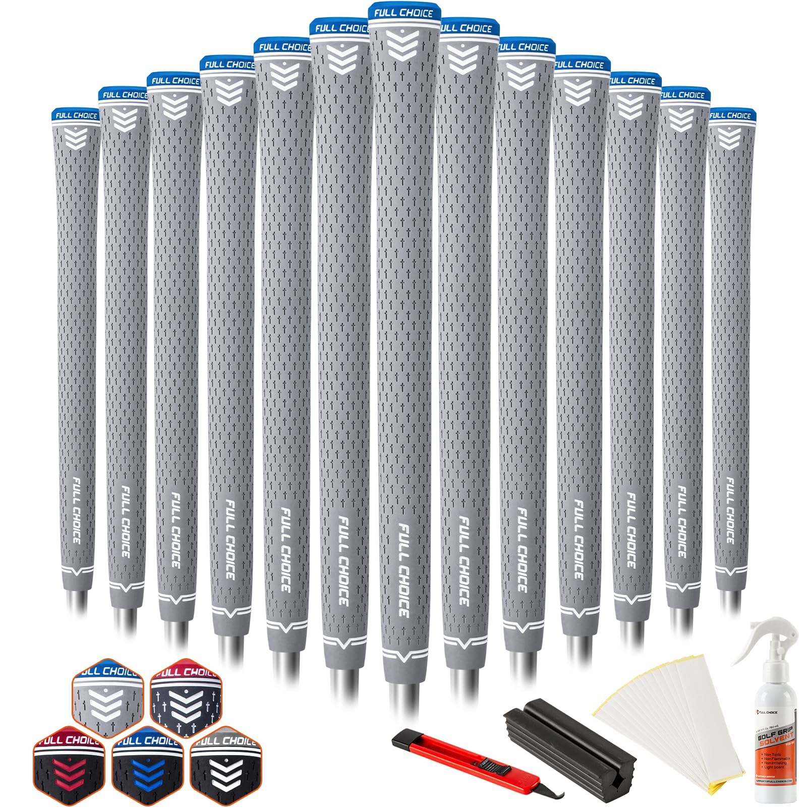 Full Choice Rubber Golf Grips, Set of 13 Come with All Repair Kits ...