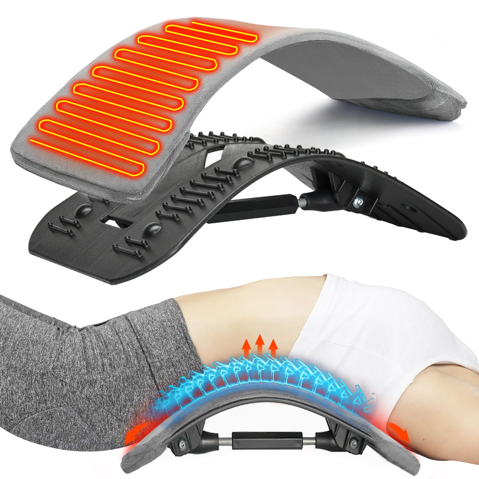 Mua Heated Back Stretcher for Lower Back Pain Relief, Muti-Level Back ...