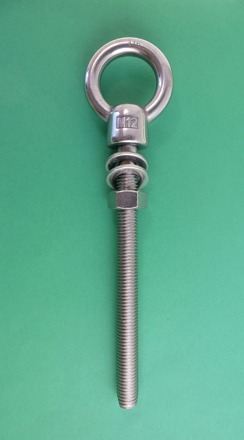 Stainless Steel 316 (Shape Type 307) M10 Lifting Eye Bolt 10mm x 120mm ...