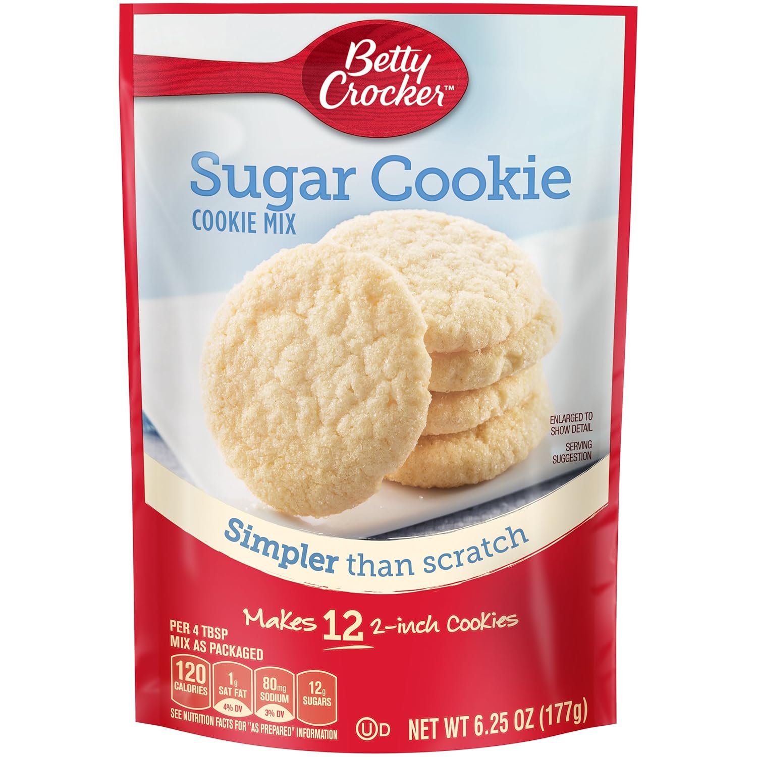 Betty Crocker Baking Mix, Sugar Cookie Mix, 6.25 Oz Pouch