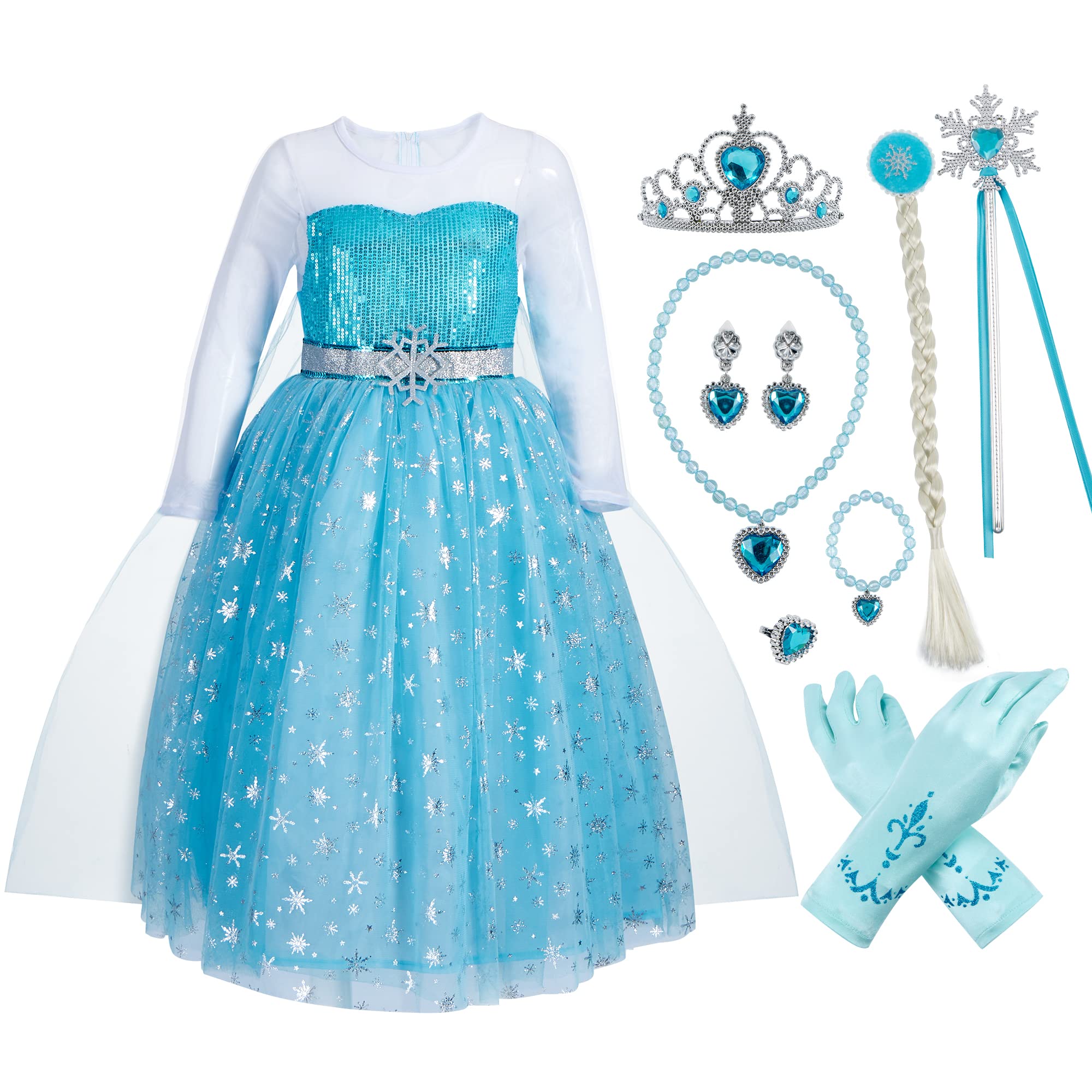 Spooktacular Creations Ice Princess Dress Costume for Girls, Princess ...