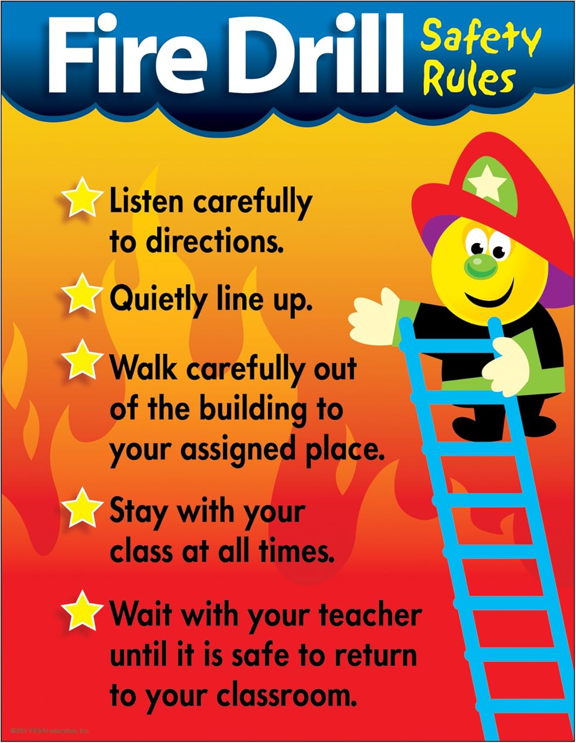 Amazon Trend Enterprises Fire Drill Safety Rules Learning Chart 1 amazon-trend-enterprises-fire-drill-safety-rules-learning-chart-1